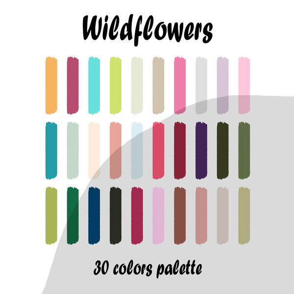 Wildflowers Procreate Color Palette Procreate Swatches Inspire Uplift