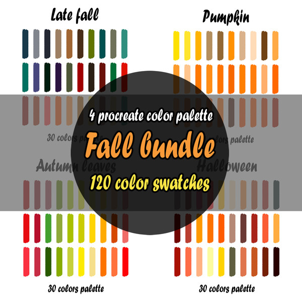 Fall Bundle Procreate Color Palette Procreate Swatches Inspire Uplift