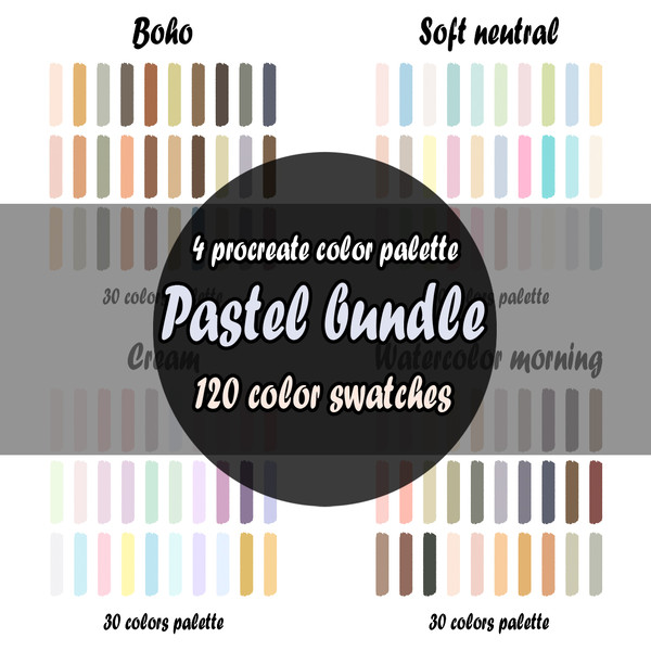 Pastel Bundle Procreate Color Palette Procreate Swatches Inspire Uplift